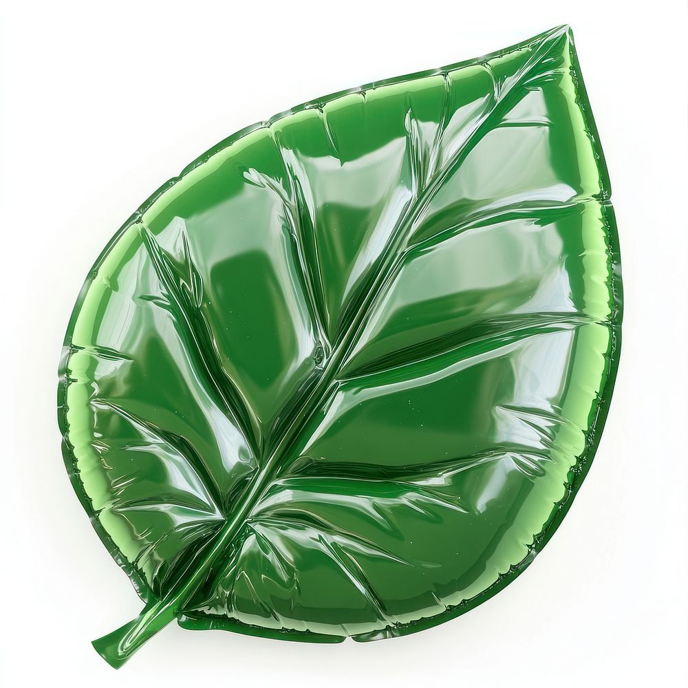 Leaf glossy eco-friendly leaf-shaped. | Free Photo Illustration - rawpixel