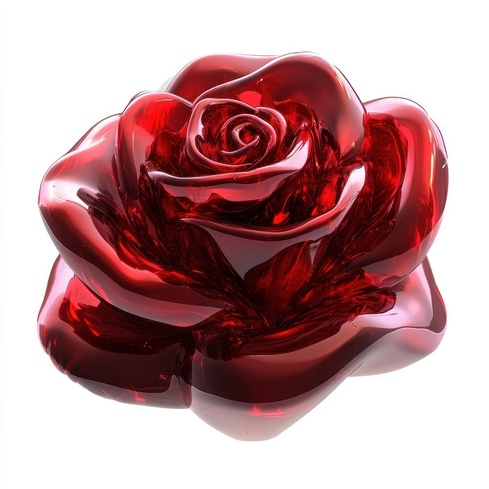 Red rose flower transparent glossy | Free Photo Illustration - rawpixel