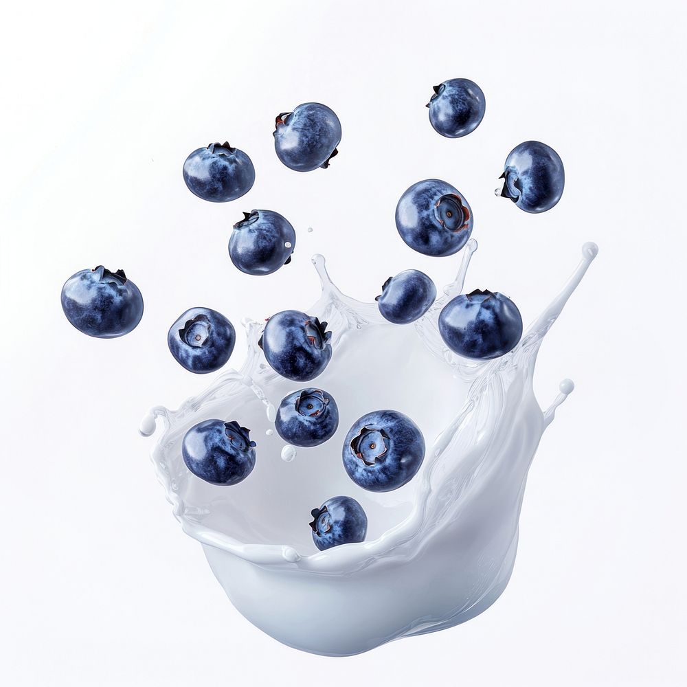Blueberries blueberry milk splash. | Free Photo - rawpixel