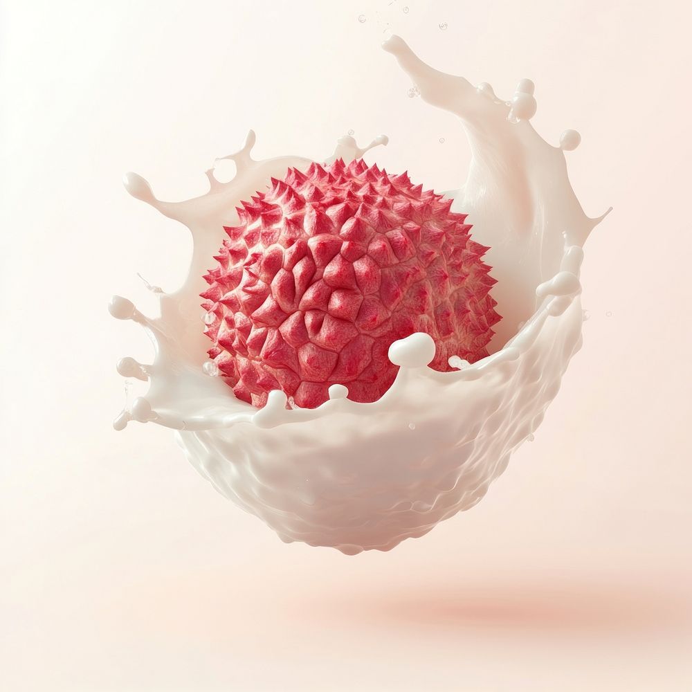Milk lychee splash fruit. | Free Photo - rawpixel