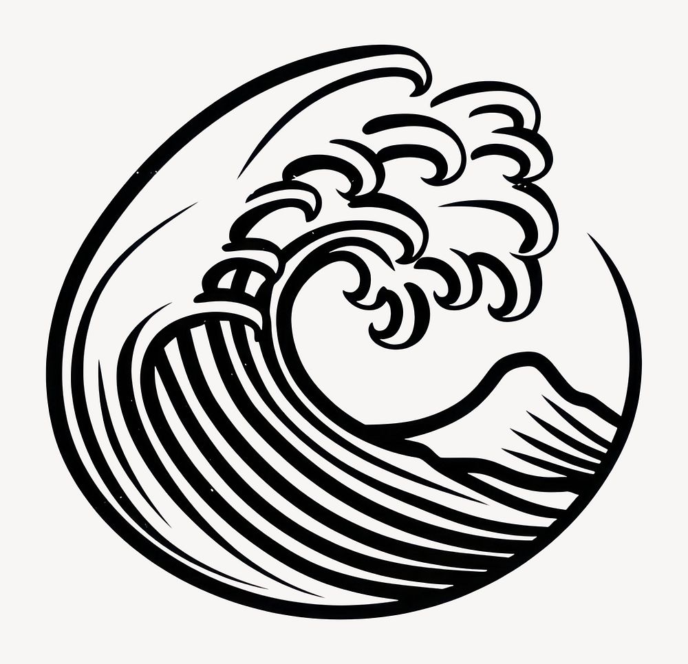 Wave illustration graphic black vector | Free Vector - rawpixel