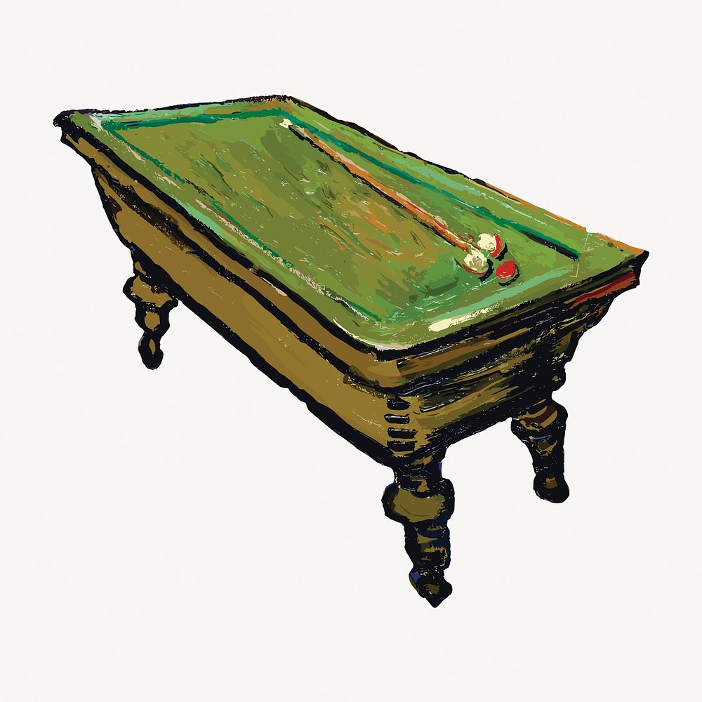 Van Gogh's pool table vintage | Free Vector - rawpixel