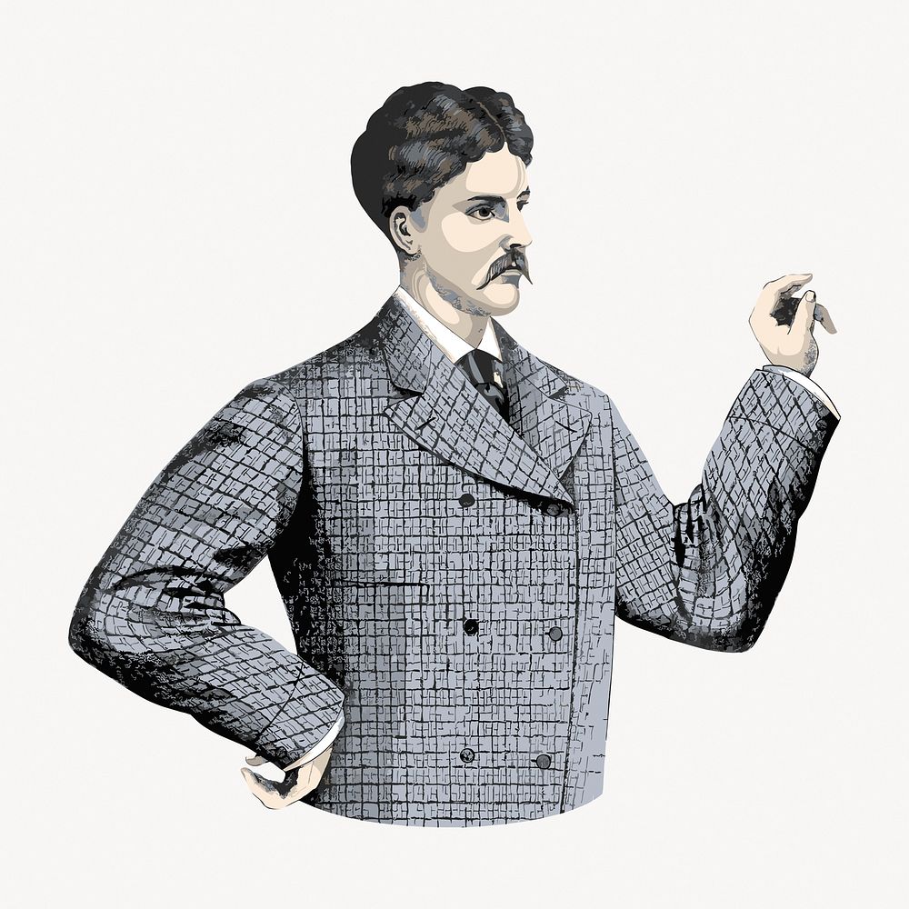 Victorian businessman vintage illustration isolated | Free Vector ...