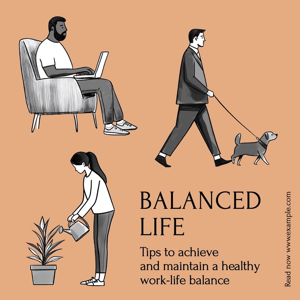 Balanced life social media post | Free Photo - rawpixel