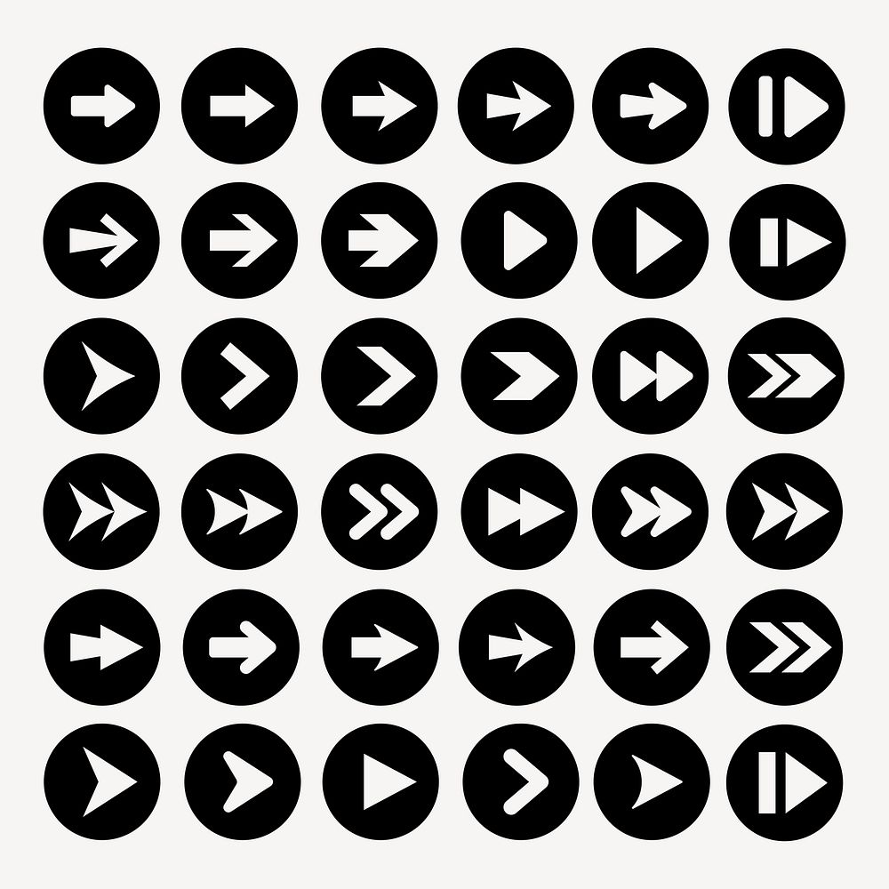 Set 30 black circle icons | Premium Vector - rawpixel