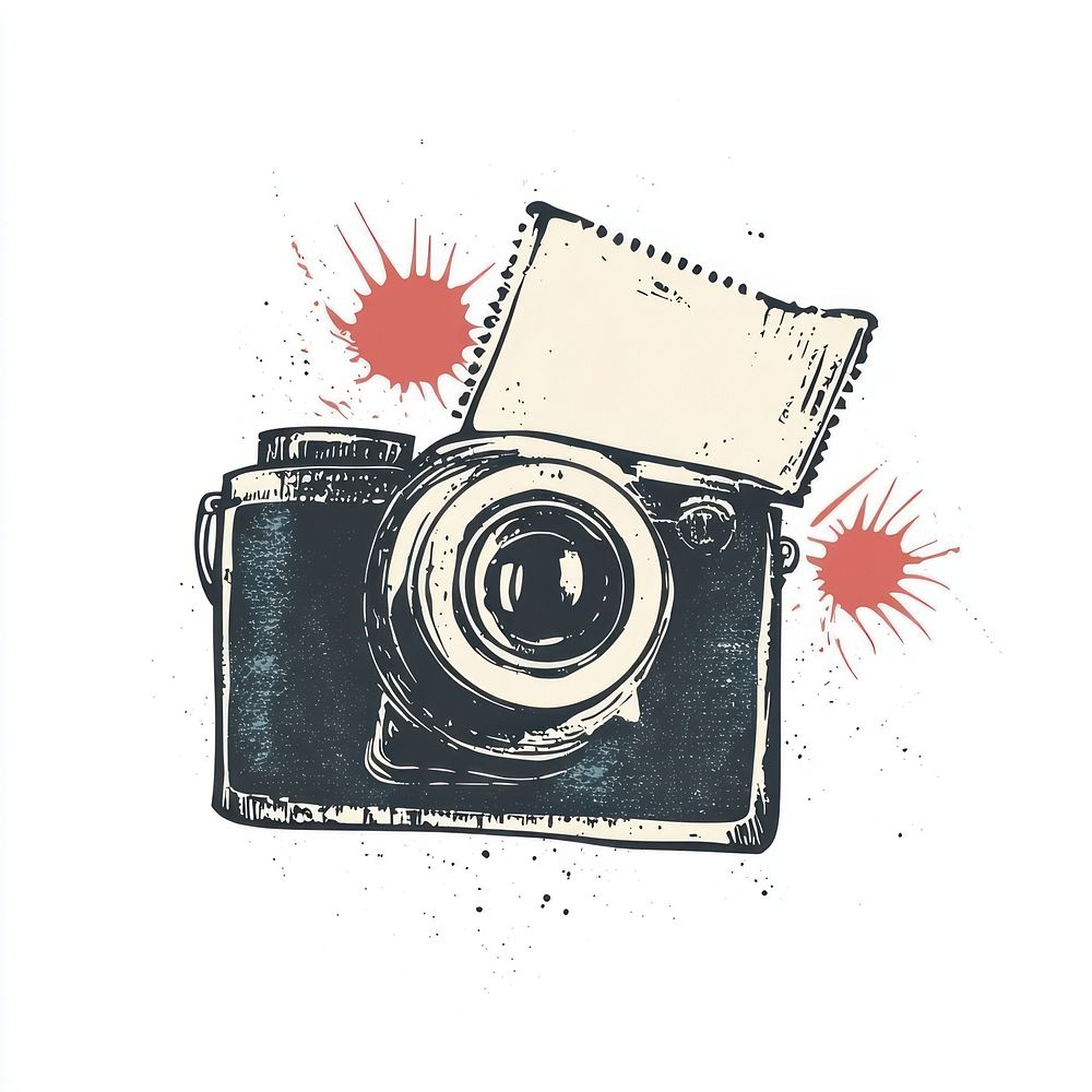 Retro stamp camera illustration electronics. | Free Photo Illustration ...