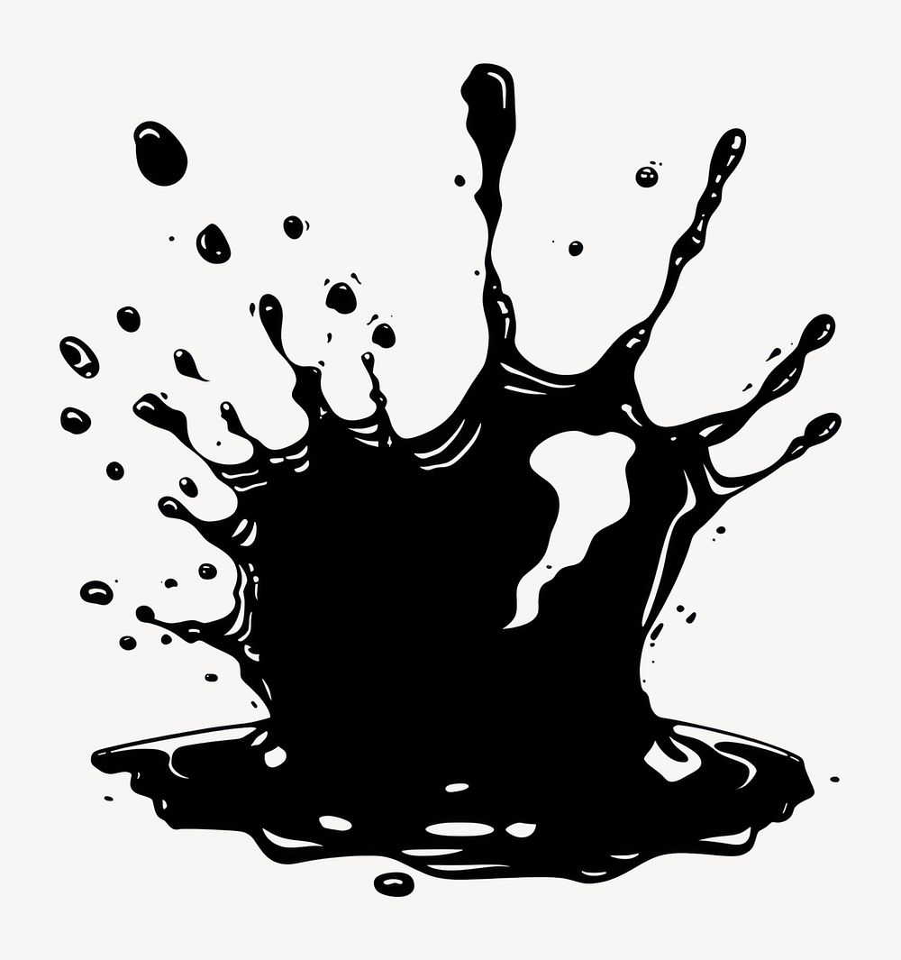 Liquid cartoon simple splash illustration | Free Vector - rawpixel