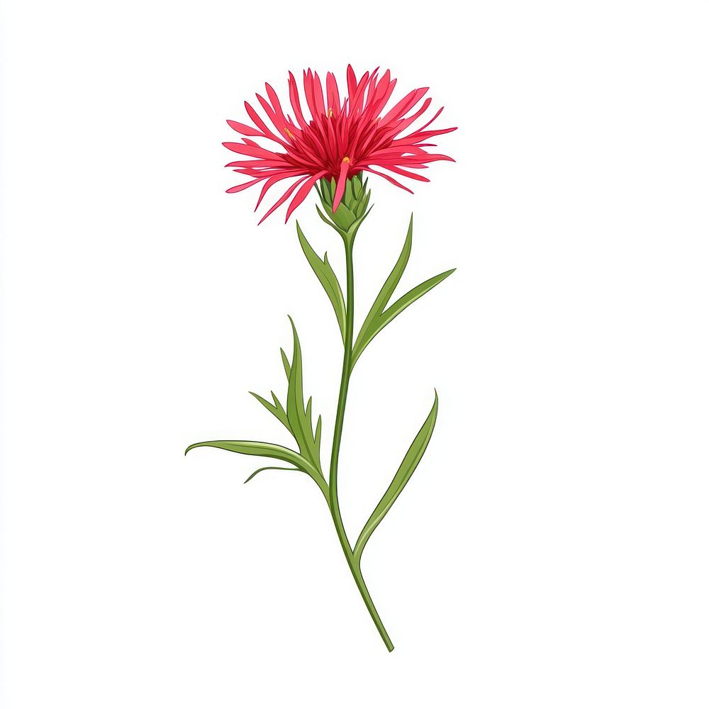 red Common Knapweed wildflower clip | Free Photo Illustration - rawpixel
