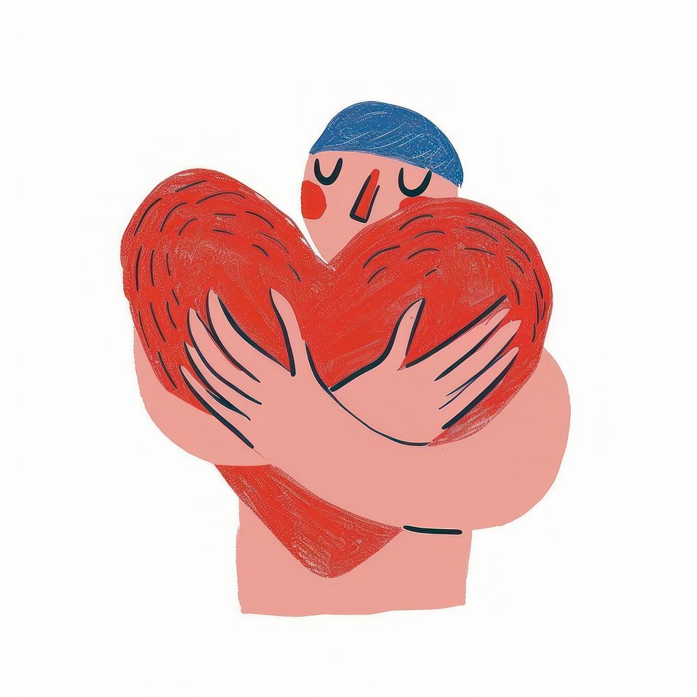 Heart arm hugging illustration affectionate | Free Photo Illustration ...