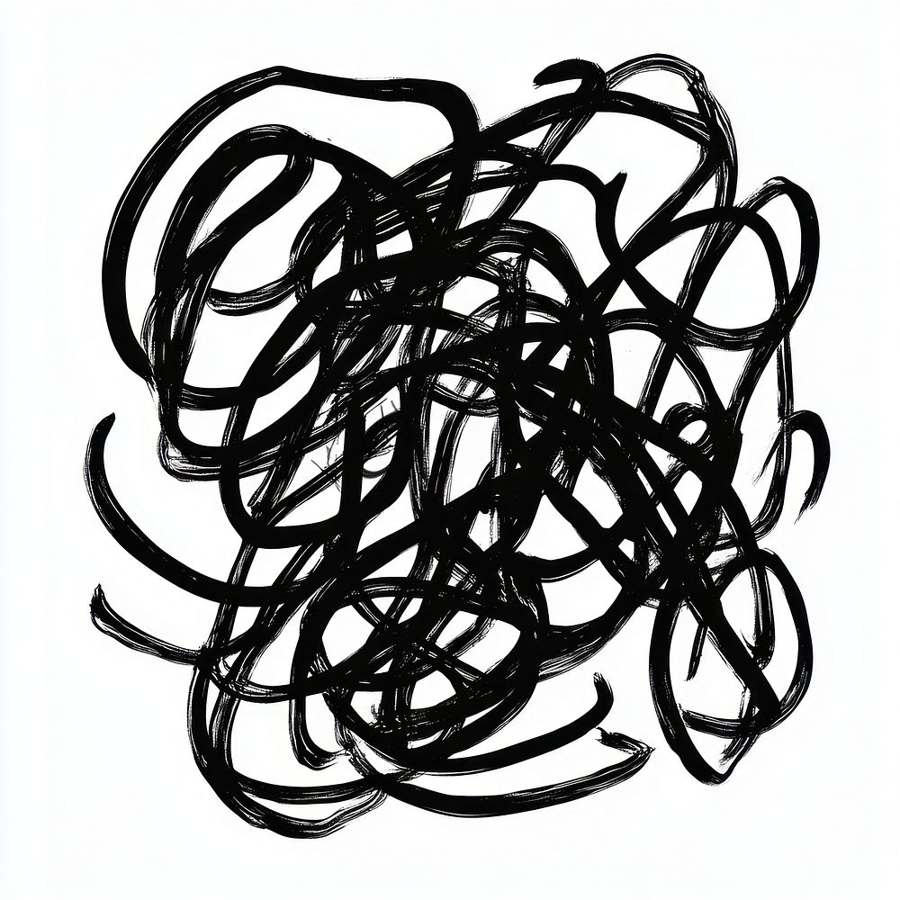 Black squiggle doodle chandelier expression | Free Photo Illustration ...