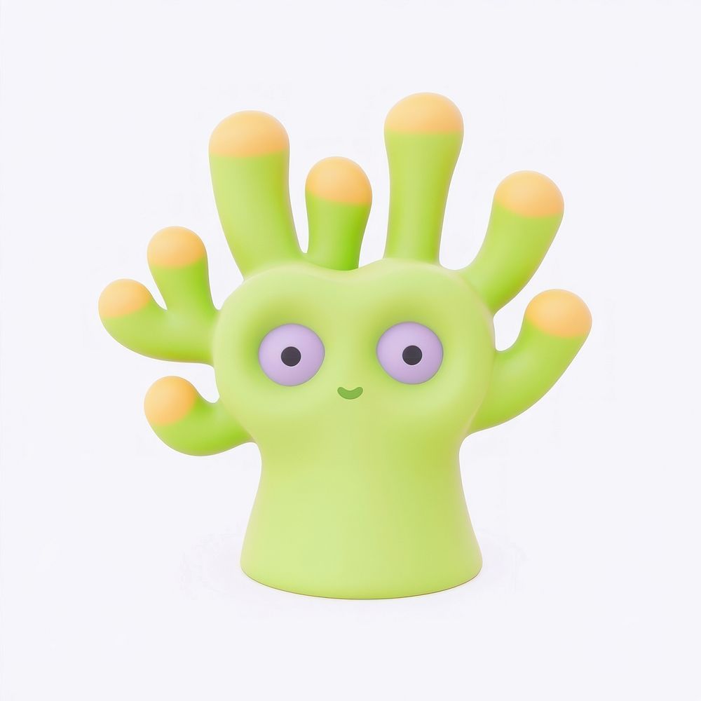 Coral character cartoon green | Free Photo Illustration - rawpixel