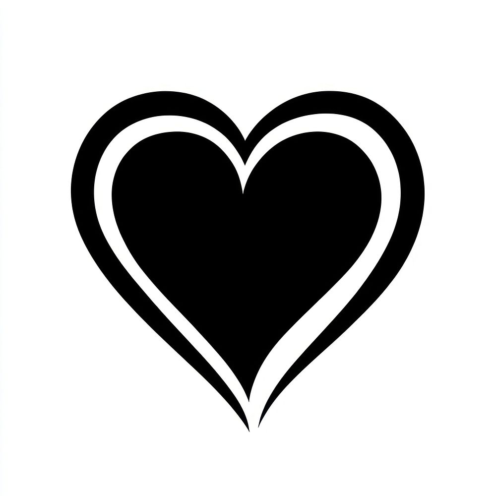 Black heart logo illustration minimalist | Free Photo Illustration ...