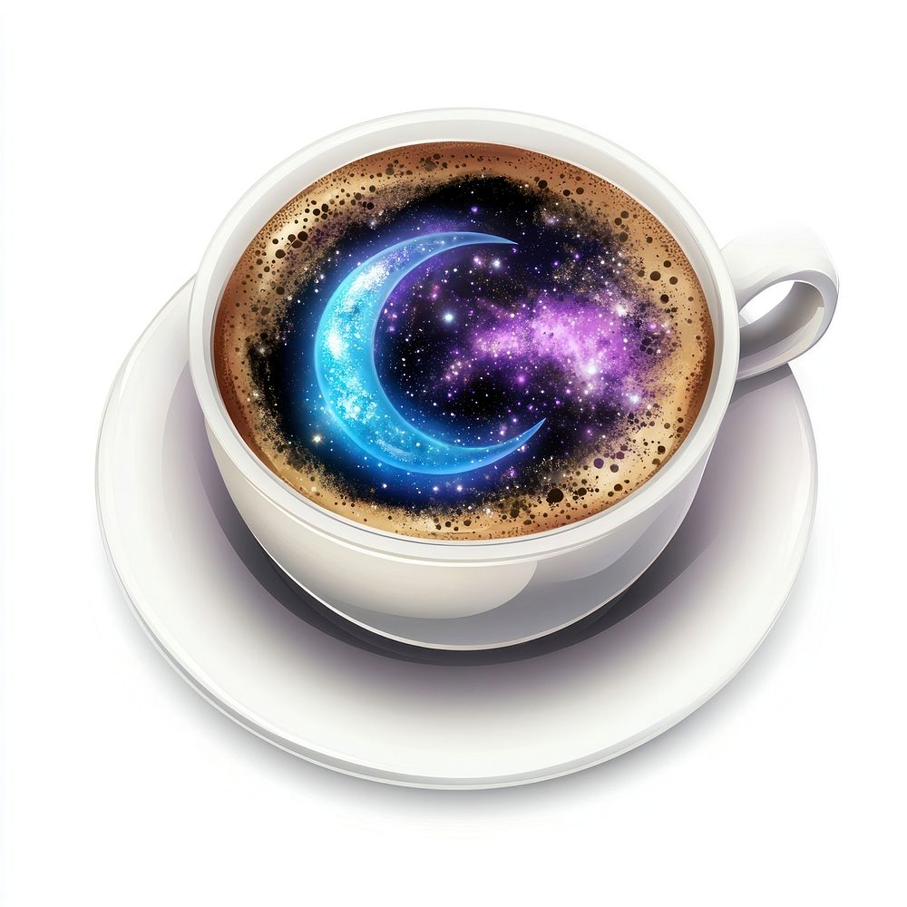 Blue galaxy coffee illustration beverage | Free Photo Illustration ...