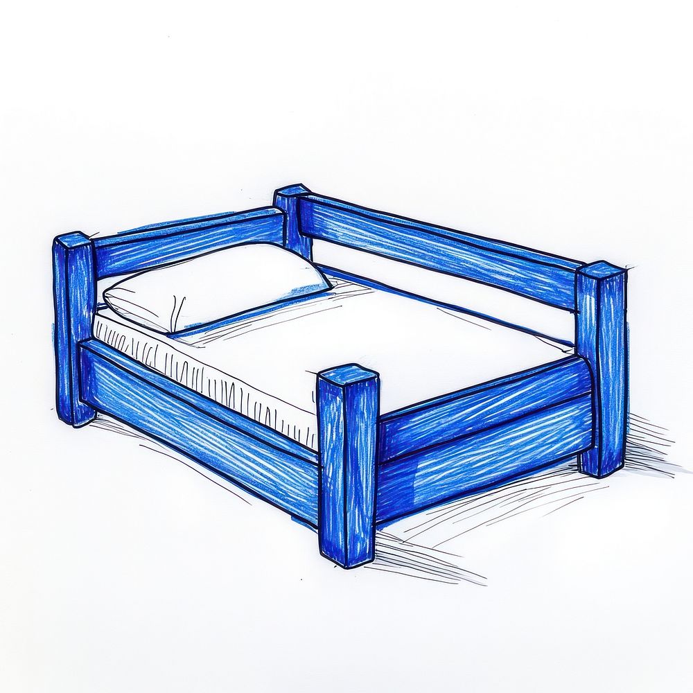Outline Trundle bed drawing sketch | Free Photo Illustration - rawpixel