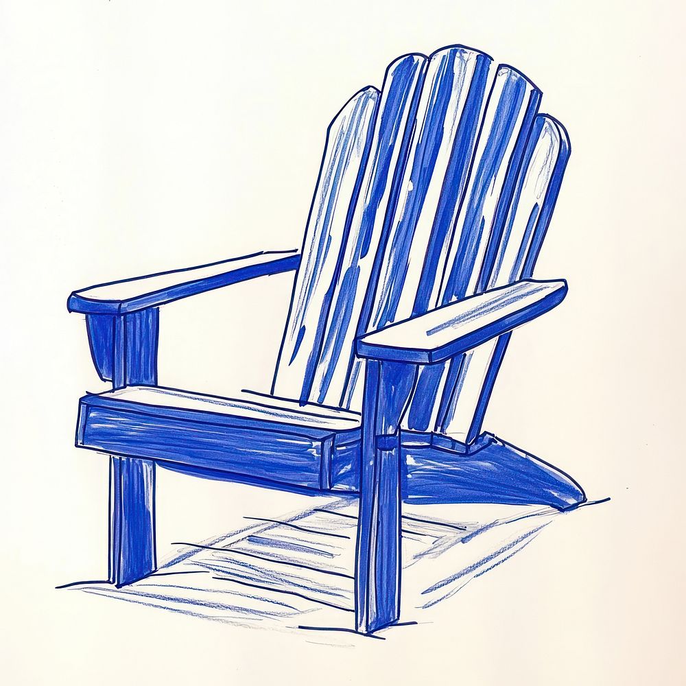 Outline Adirondack chair adirondack furniture | Free Photo Illustration ...