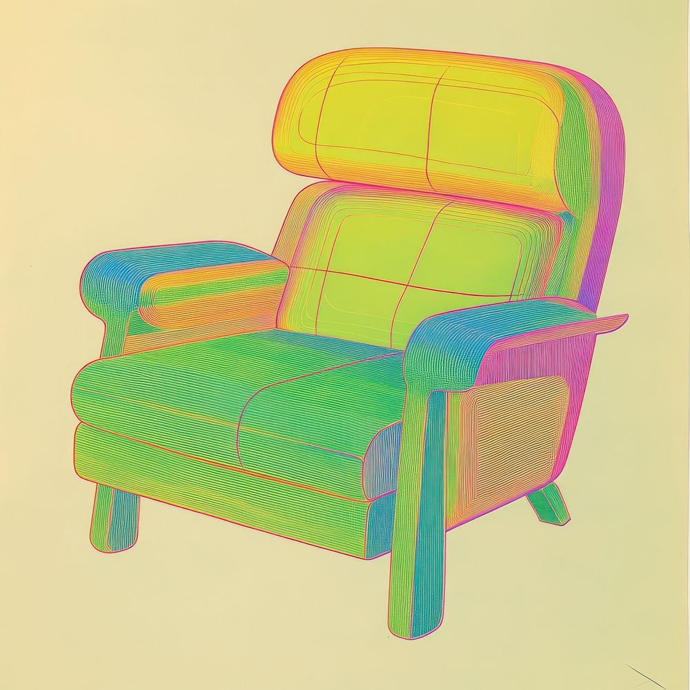 Outline Armchair furniture armchair colors. | Free Photo Illustration ...