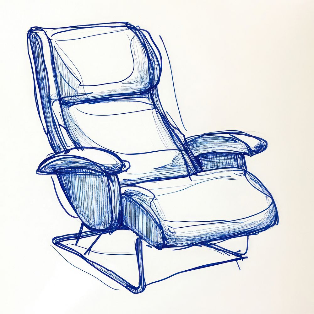 Outline Recliner furniture recliner drawing. | Free Photo Illustration ...