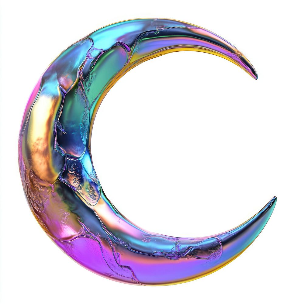 Crescent moon abstract vibrant design. | Free Photo Illustration - rawpixel
