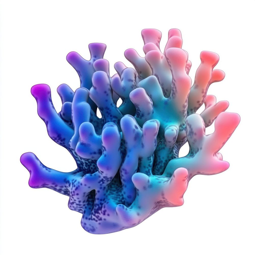 Colorful cyan coral illustration nature | Free Photo Illustration - rawpixel