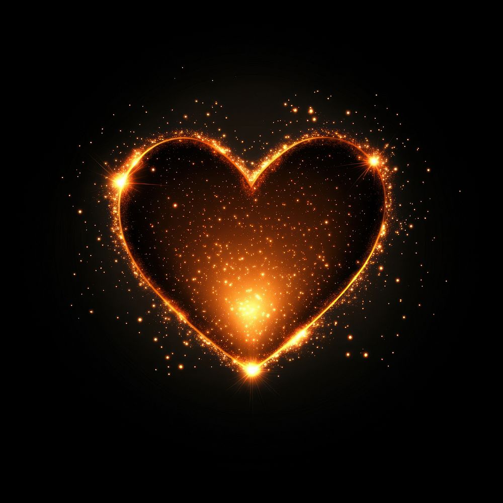 Glowing heart-shaped symbol romantic sparkle | Free Photo Illustration - rawpixel