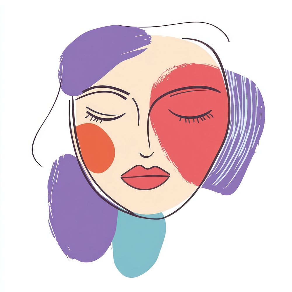 Women face art illustration design. | Free Photo Illustration - rawpixel