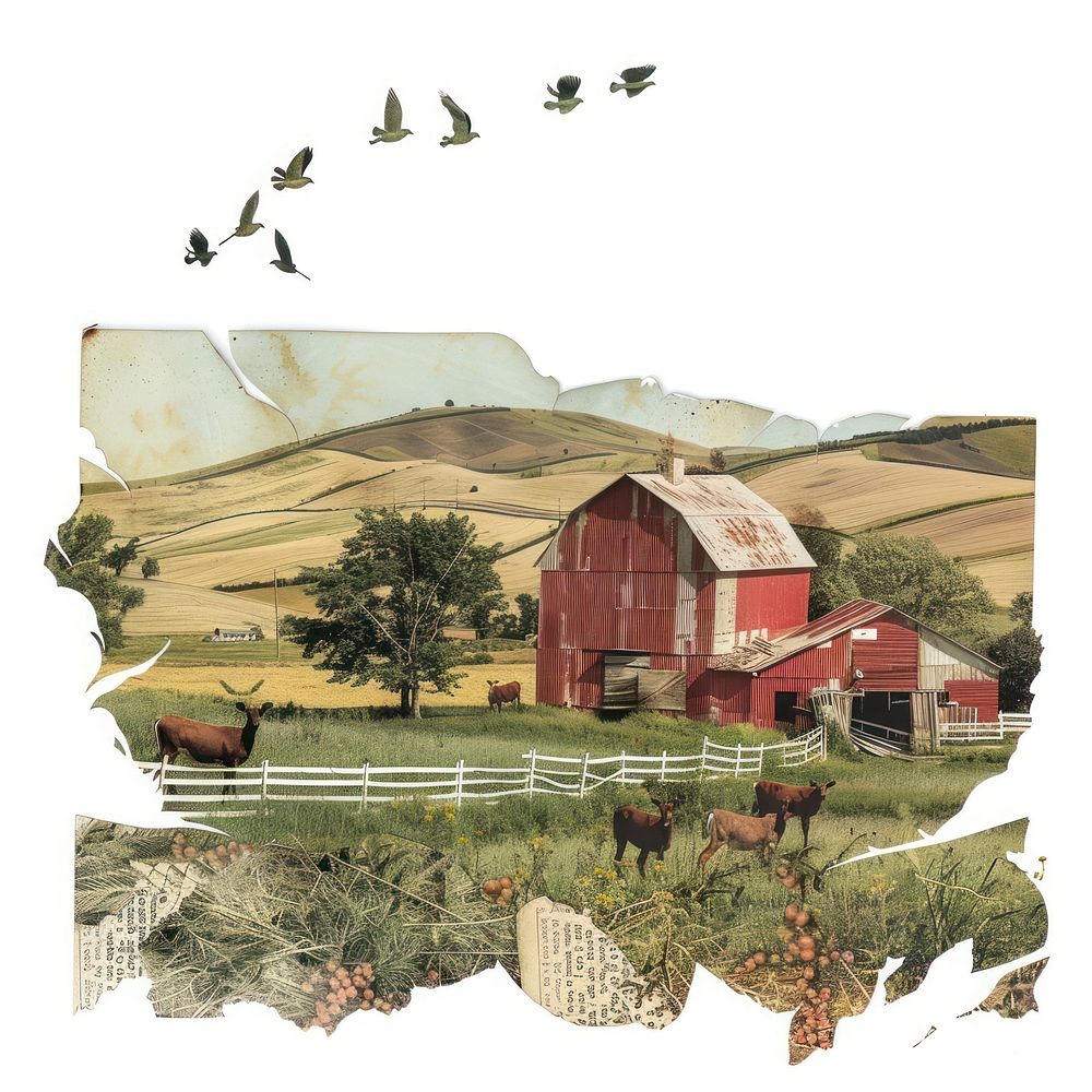 Farm vintage magazine farm countryside | Free Photo Illustration - rawpixel