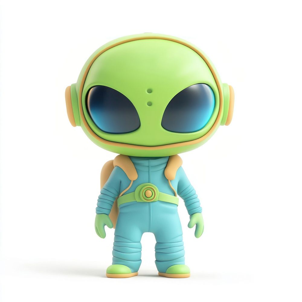 UFO alien pilot illustration green | Free Photo Illustration - rawpixel