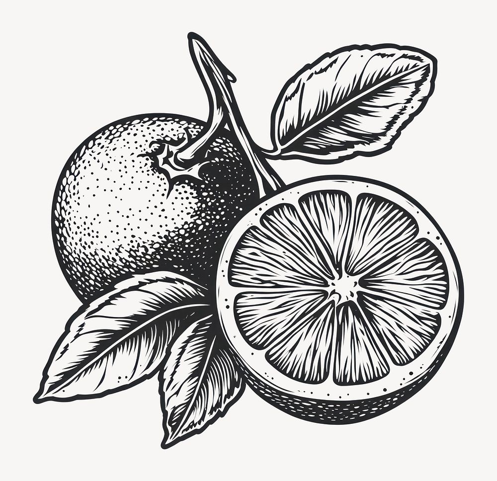 Citrus orchard illustration drawing citrus | Free Vector Illustration ...