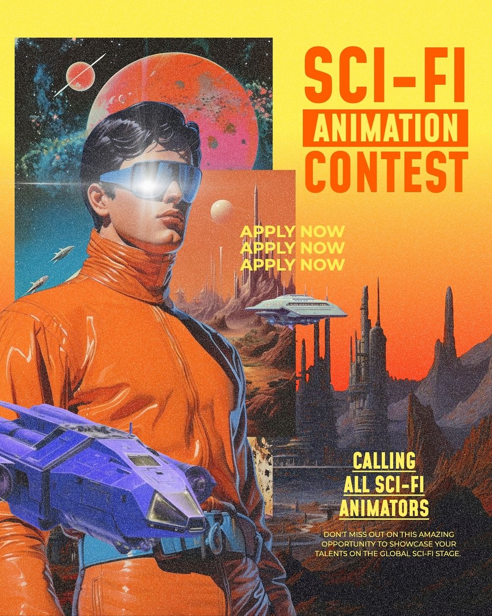 Sci-fi animation Instagram post template | Free Photo - rawpixel