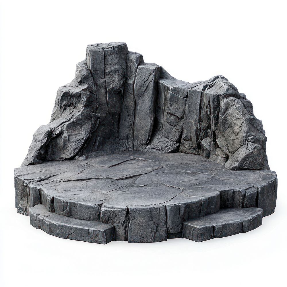 Rocky podium furniture realistic miniature | Free Photo - rawpixel