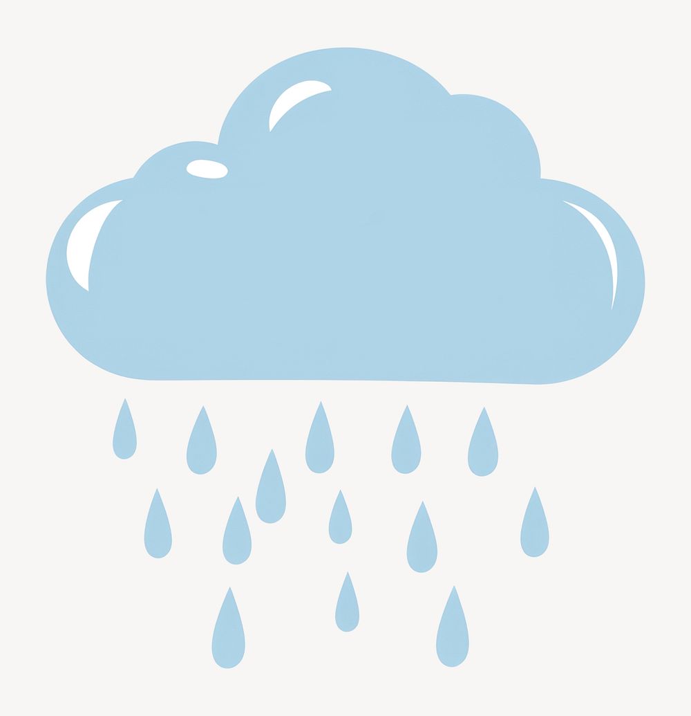 Cloud simple rain illustration vector | Free Vector - rawpixel