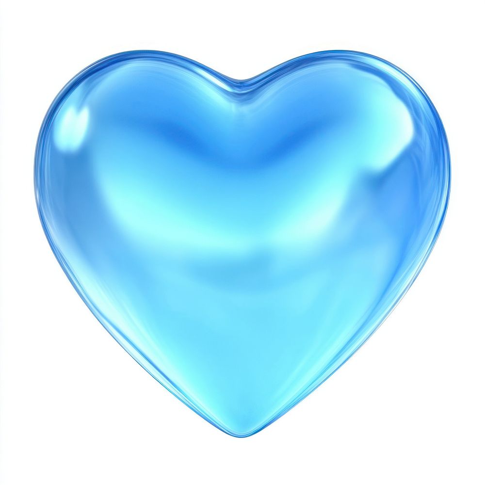 Simple blue heart glossy illustration | Free Photo Illustration - rawpixel