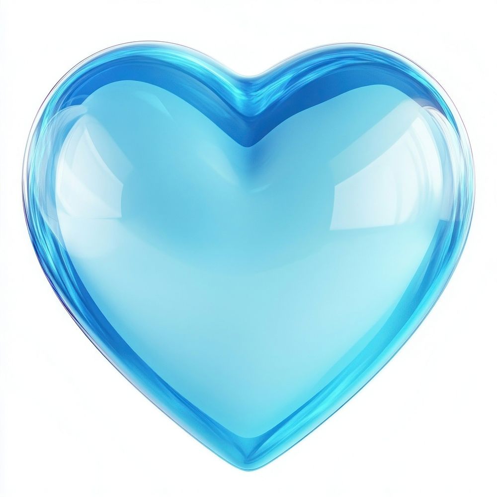 Simple blue heart symbol glossy | Free Photo Illustration - rawpixel