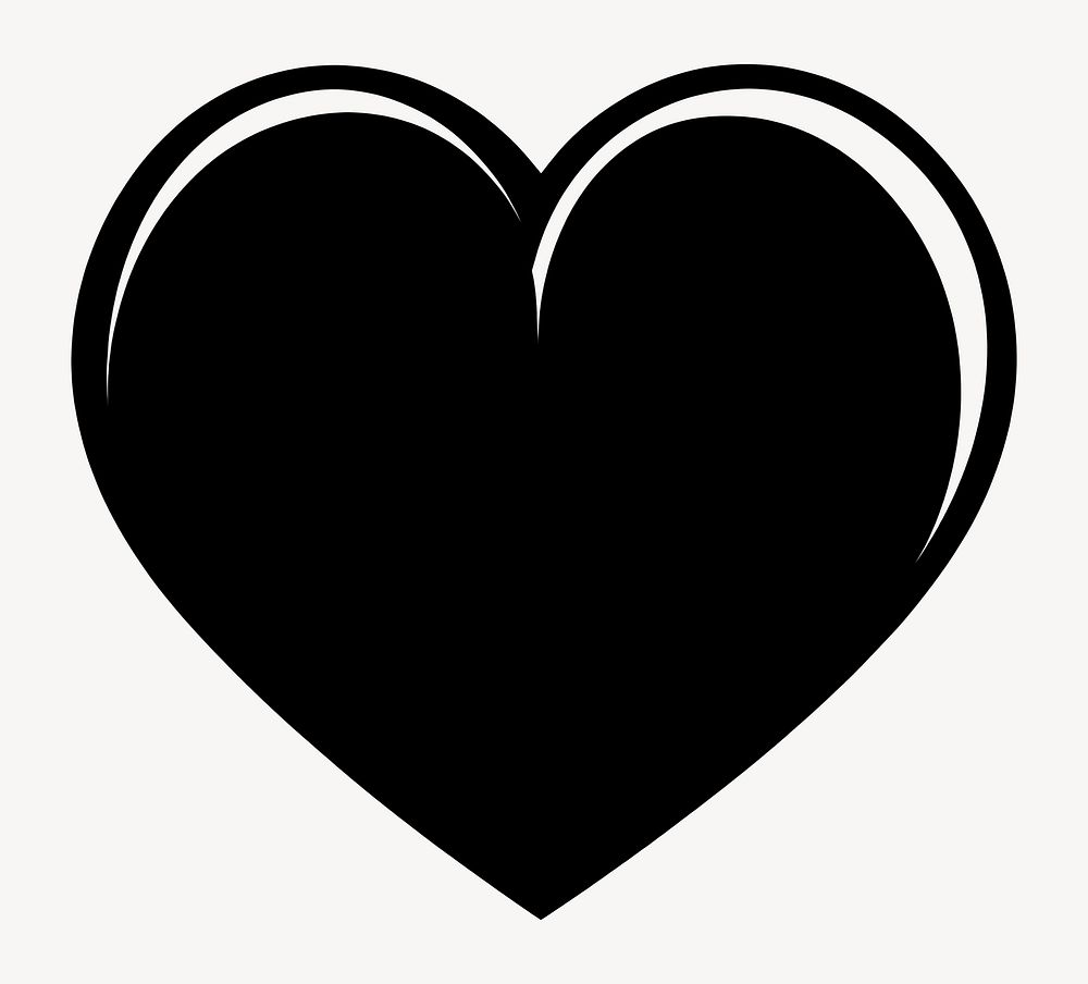 Black mini heart icon illustration | Free Vector - rawpixel