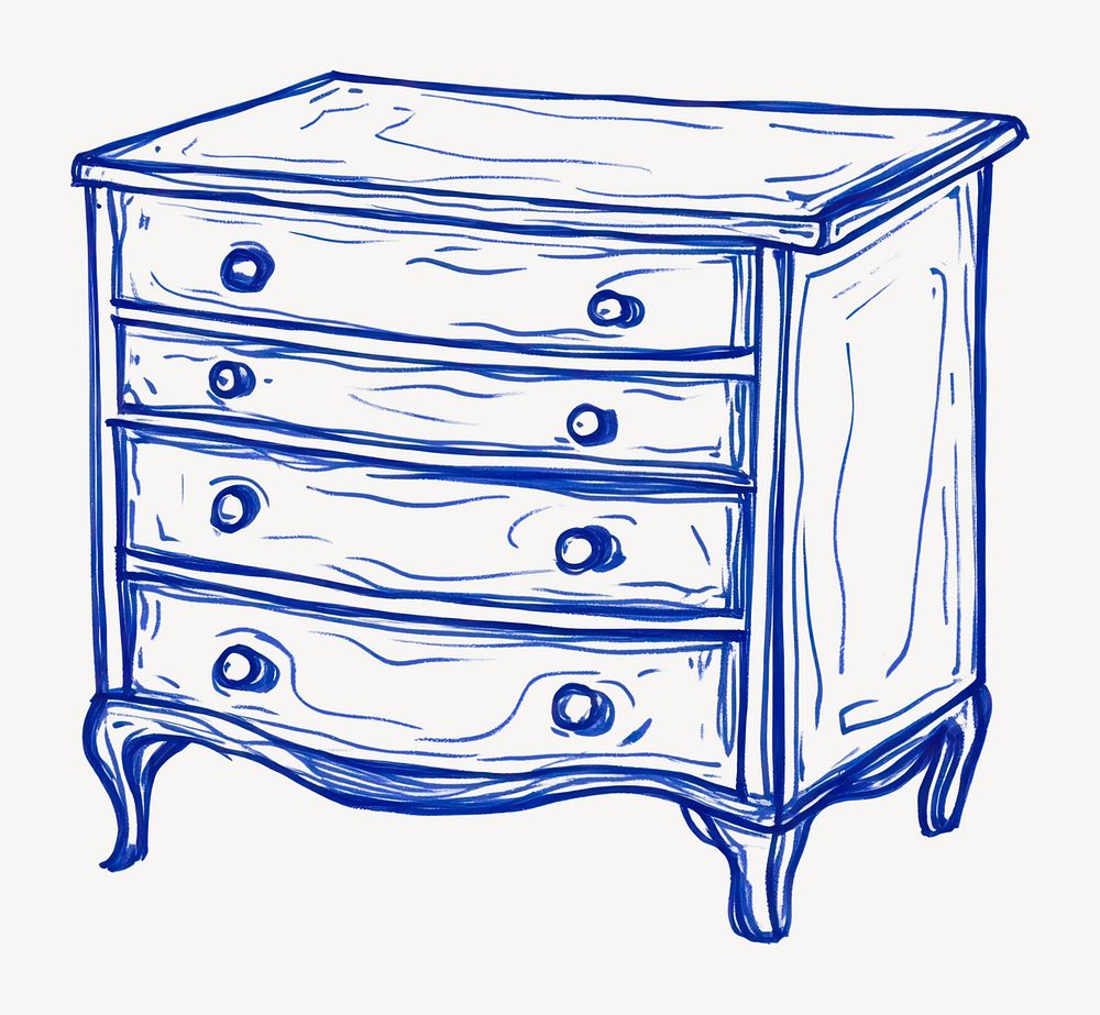 Outline Chest drawers furniture dresser | Free Vector - rawpixel