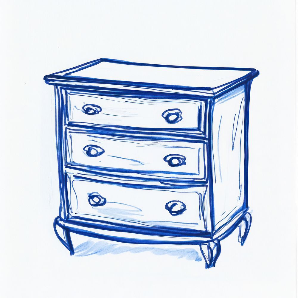 Outline Chest drawers furniture dresser | Free Photo Illustration ...
