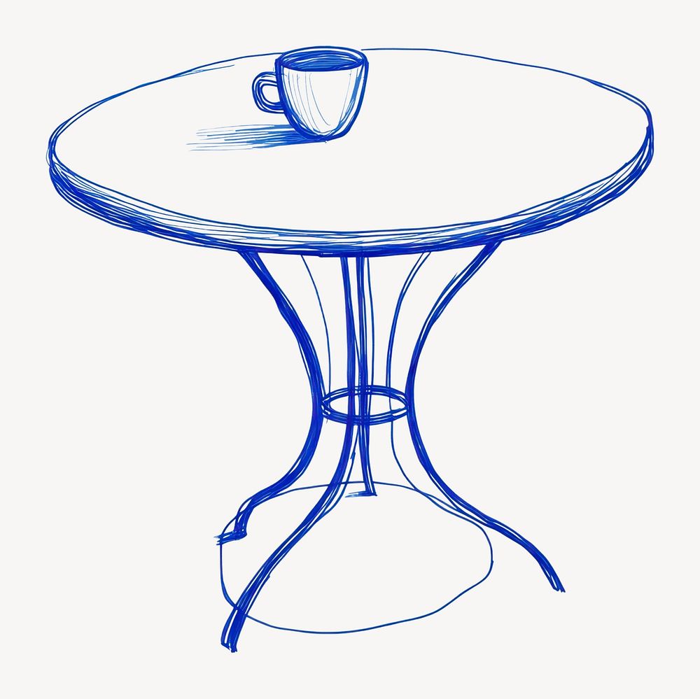 Outline Coffee table drawing coffee | Free Vector - rawpixel