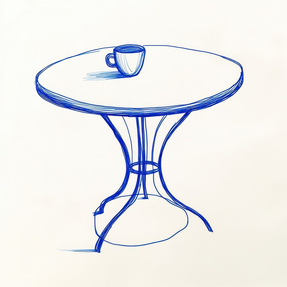 Outline Coffee table drawing coffee | Free Photo Illustration - rawpixel