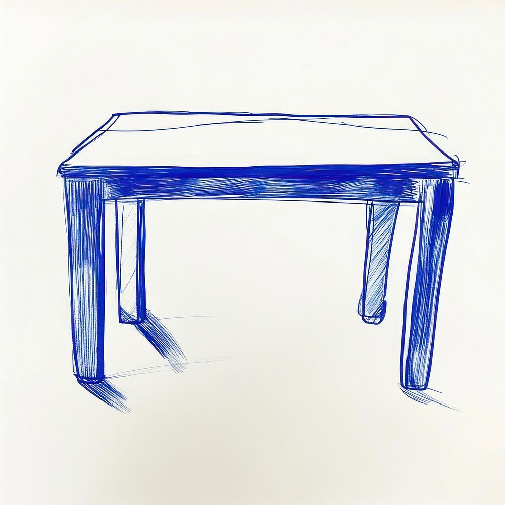 Outline Console table drawing furniture | Free Photo Illustration - rawpixel