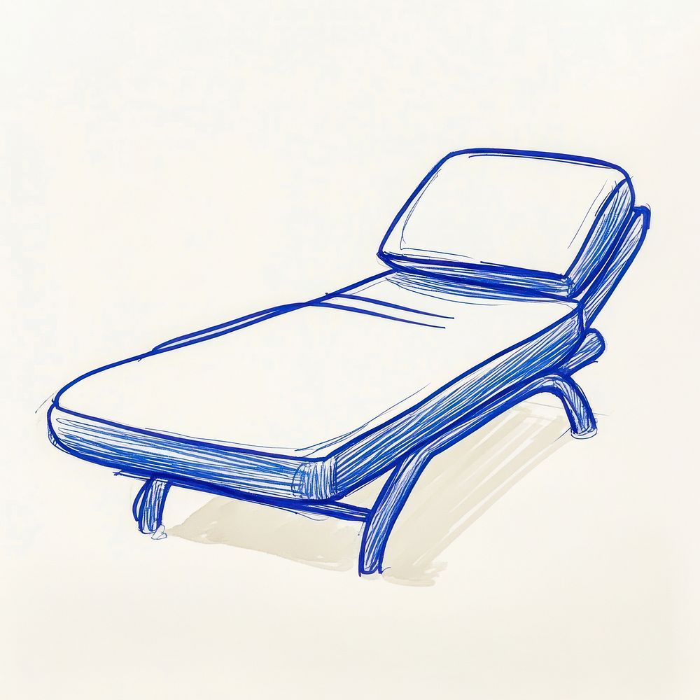 Outline Daybed furniture drawing sketch | Free Photo Illustration ...