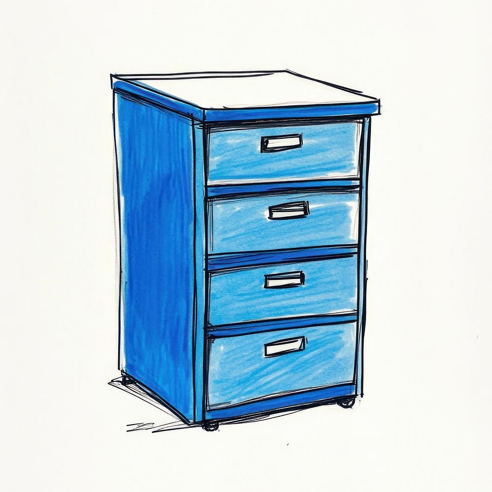 Outline Filing cabinet furniture drawer | Free Photo Illustration ...