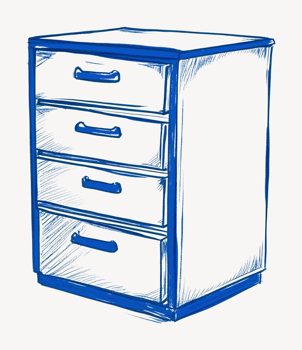 Outline Filing cabinet furniture drawer | Free Vector - rawpixel