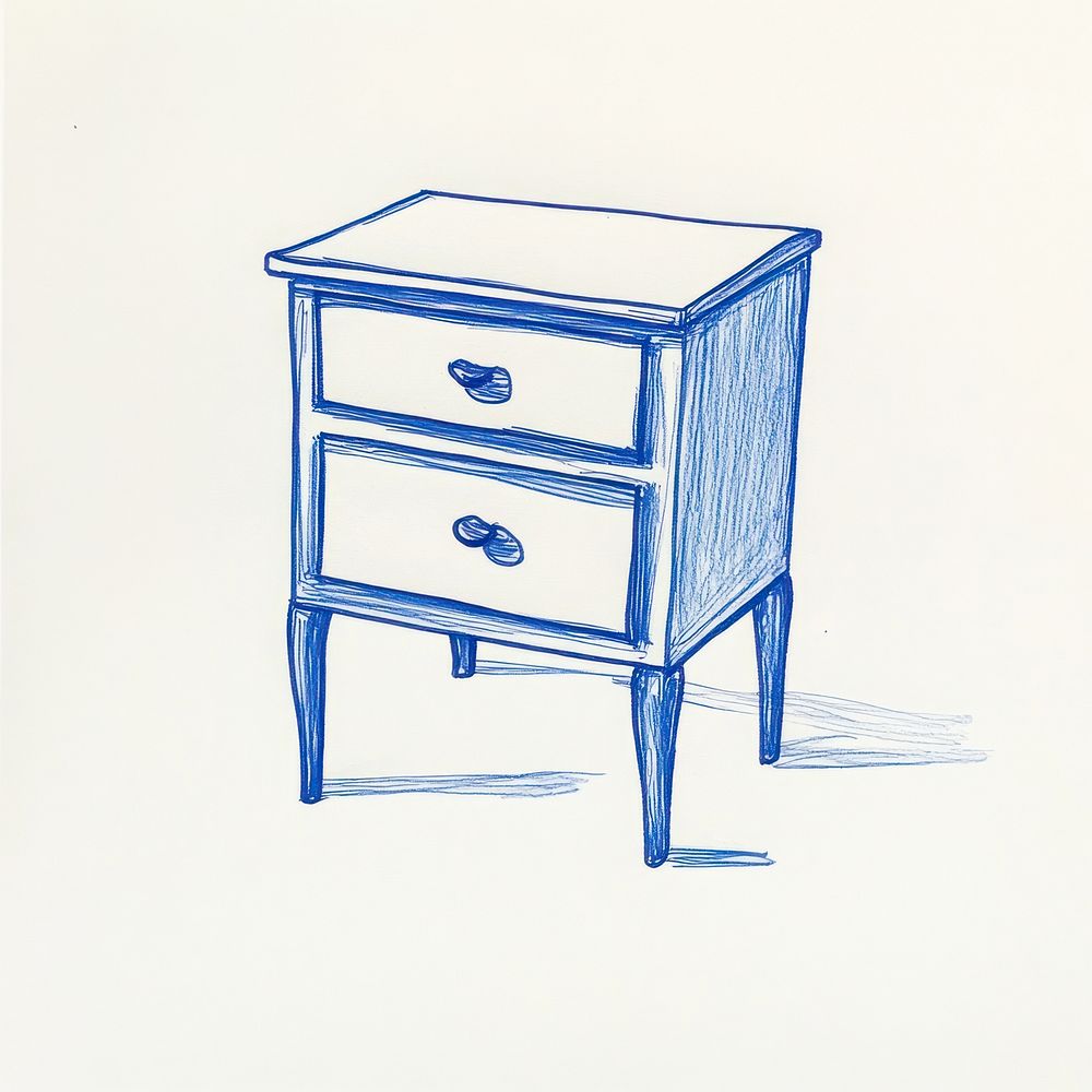 Outline Nightstand drawing nightstand furniture. | Free Photo ...