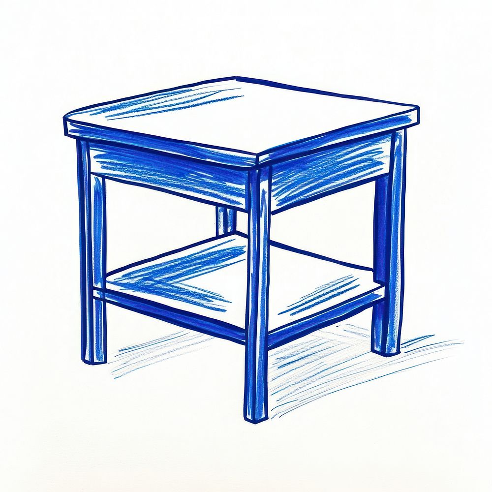 Outline Nightstand furniture drawing sketch. | Free Photo Illustration ...