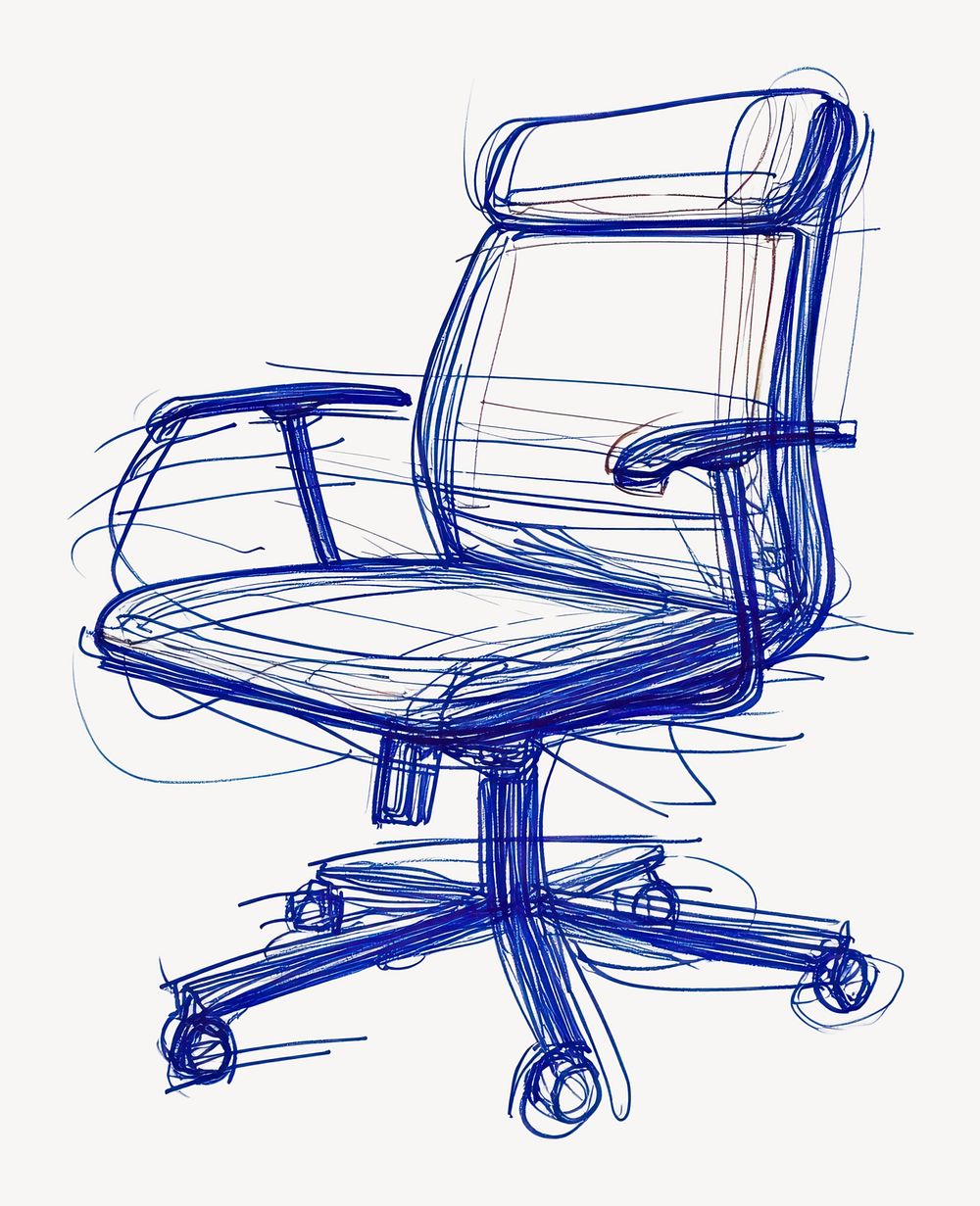Outline Office chair drawing furniture | Free Vector - rawpixel