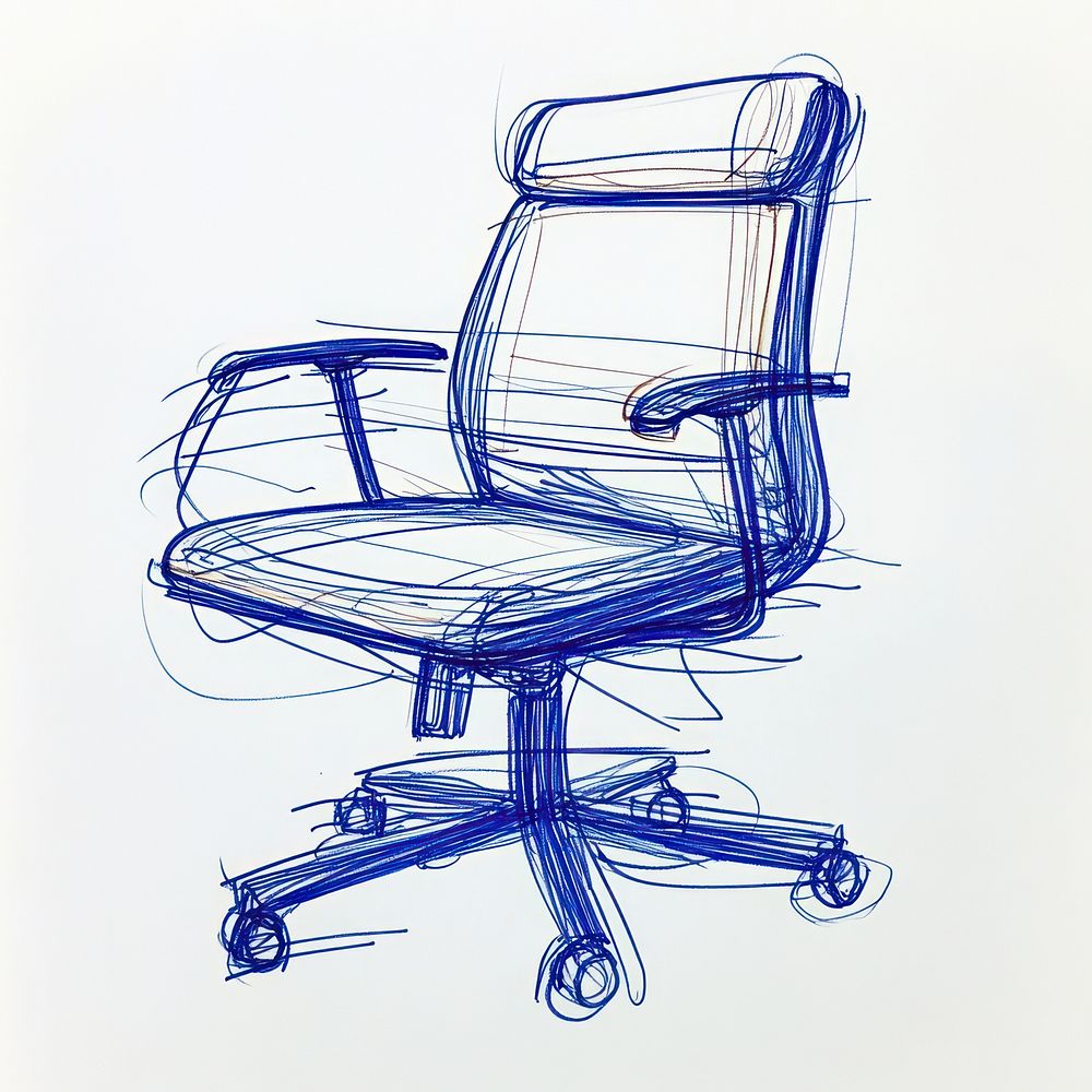 Outline Office chair drawing furniture | Free Photo Illustration - rawpixel