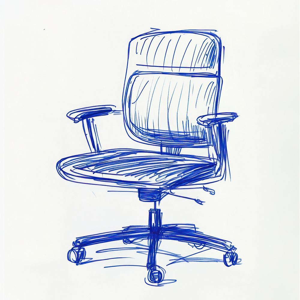 Outline Office chair drawing furniture | Free Photo Illustration - rawpixel