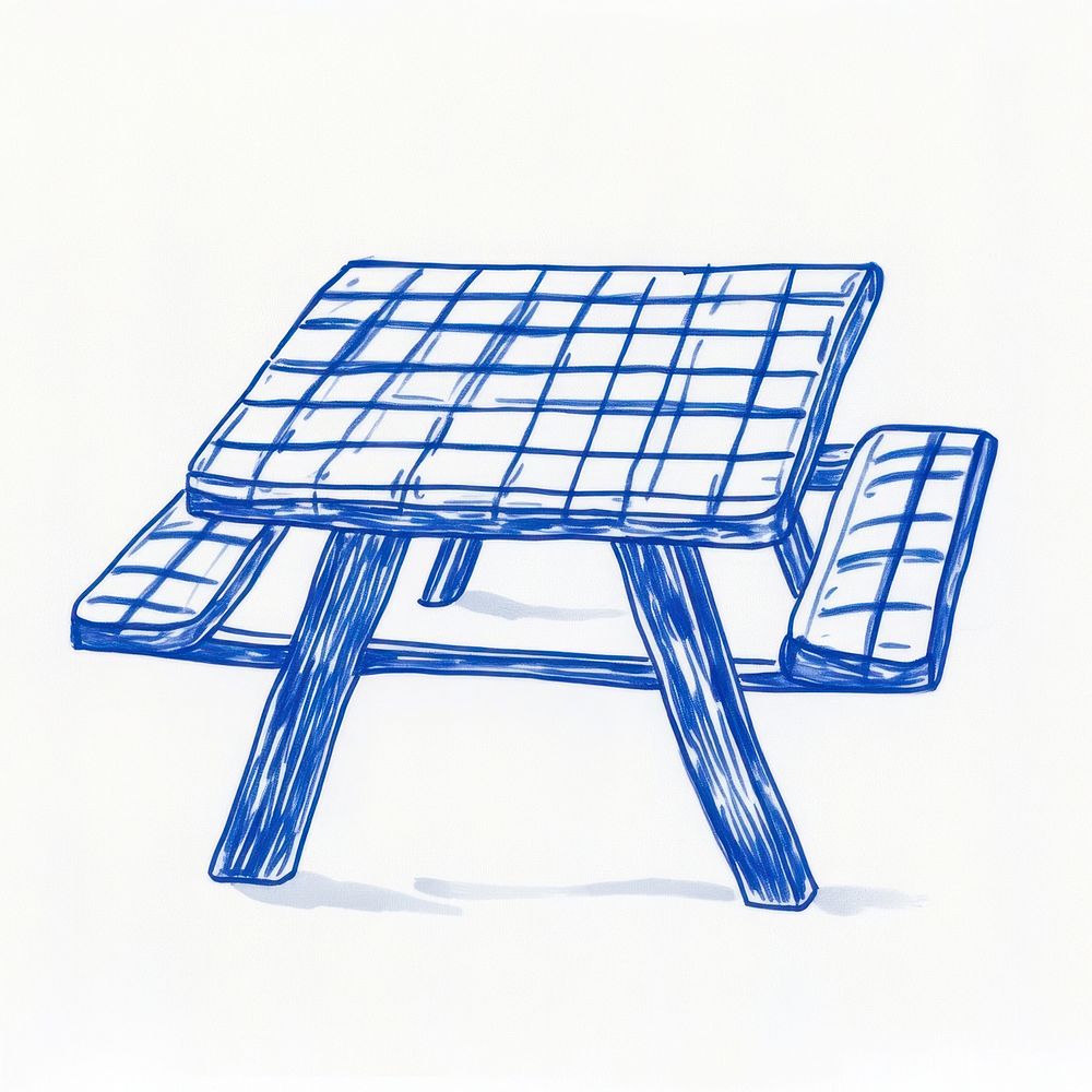 Outline Picnic table drawing furniture | Free Photo Illustration - rawpixel
