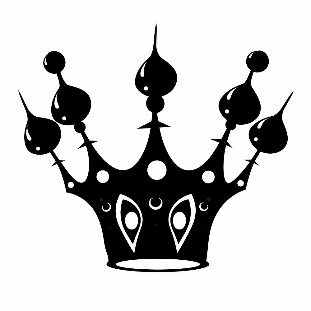 Jester Crown crown silhouette black. | Free Photo Illustration - rawpixel