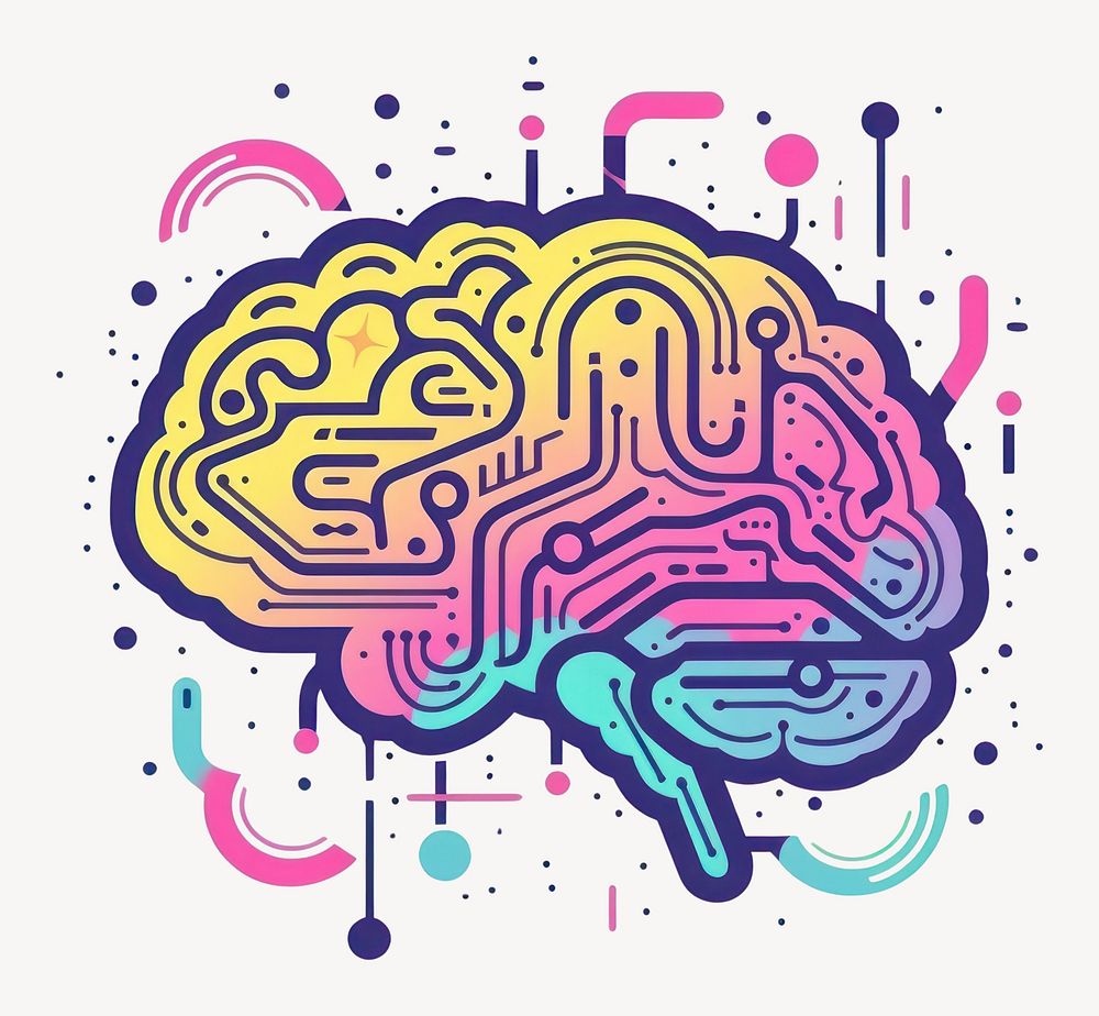 AI brain illustration colorful art | Free Vector - rawpixel